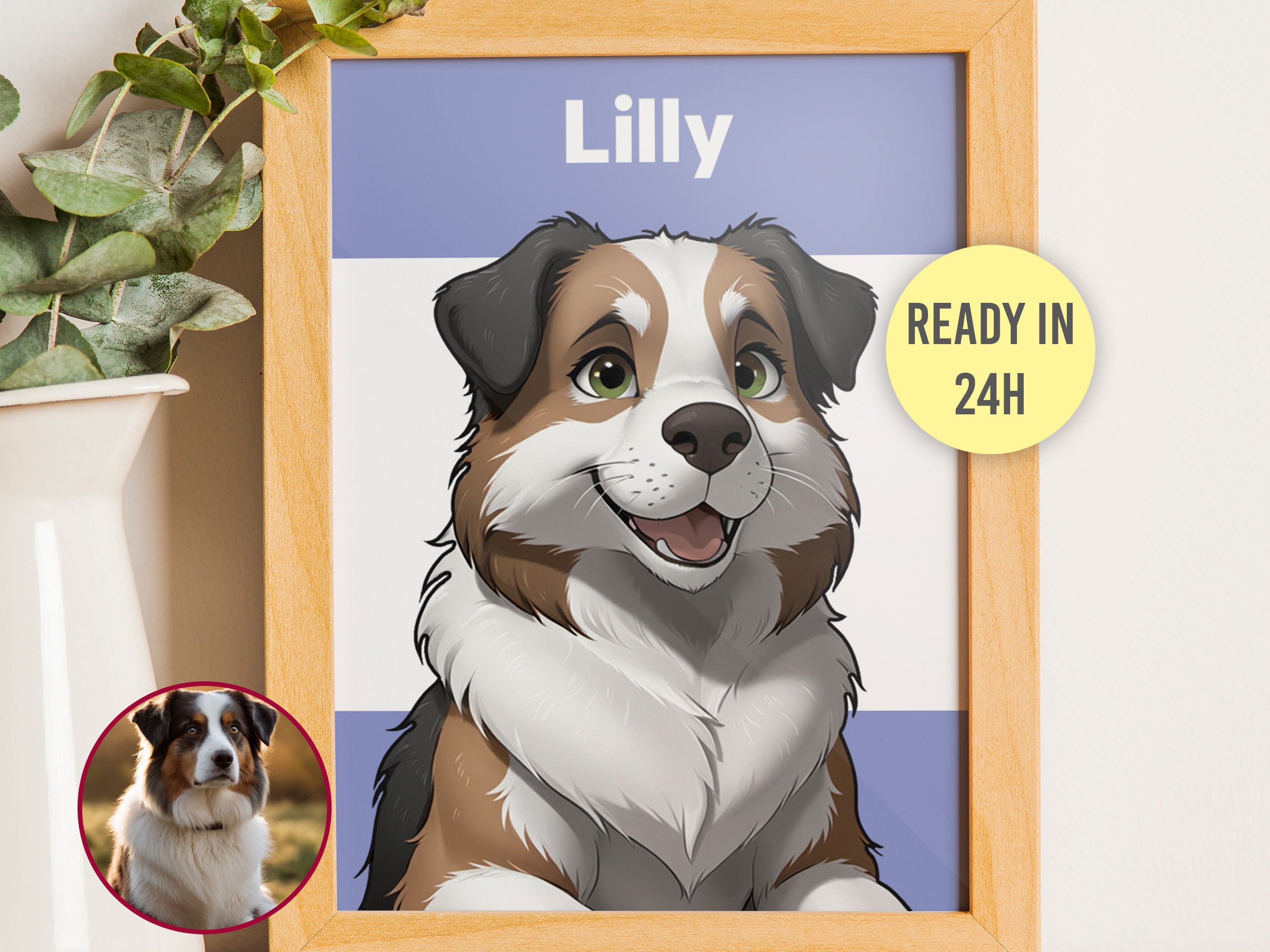 Gifts for Pets Custom Cartoon Dog Portraits Personalized Pet ...