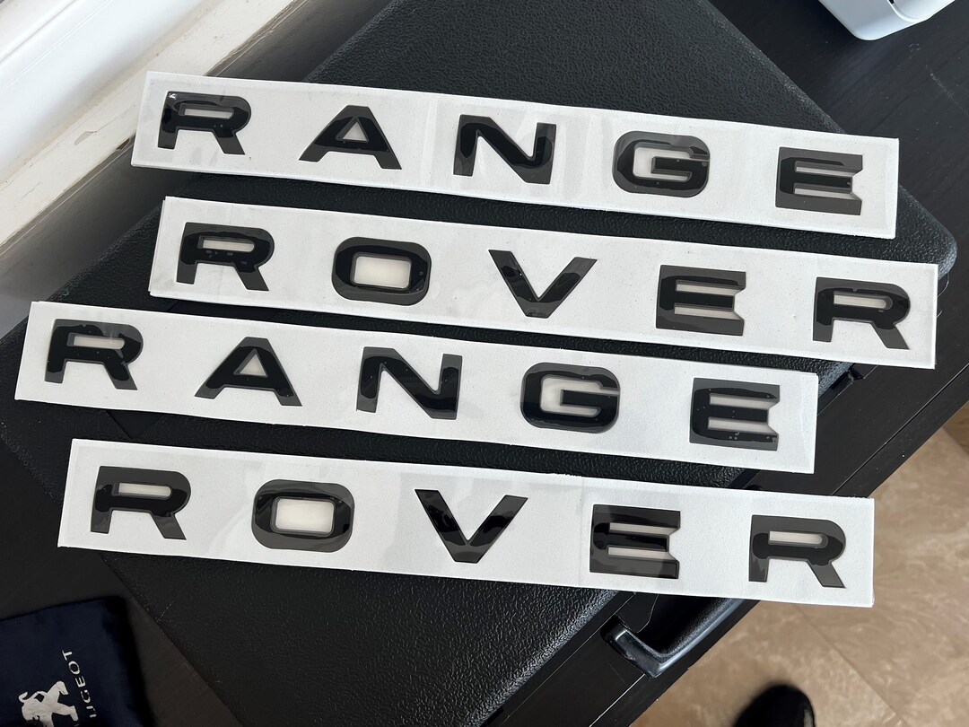 Gloss Black Range Rover Lettering Badges Front and Rear Complete Set - Etsy