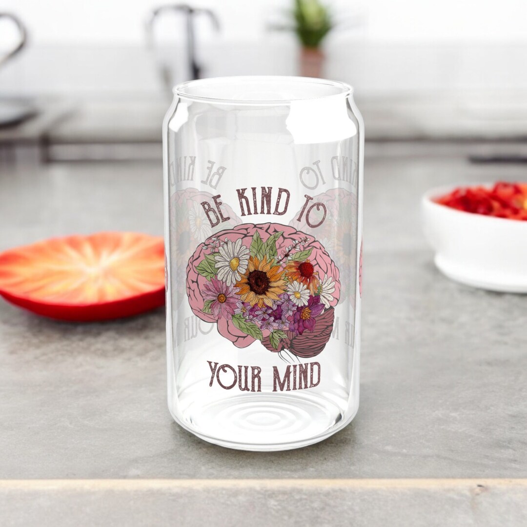 Sipper Glass, Drinking Glass With Saying, 16oz Glass With Bamboo Lid ...