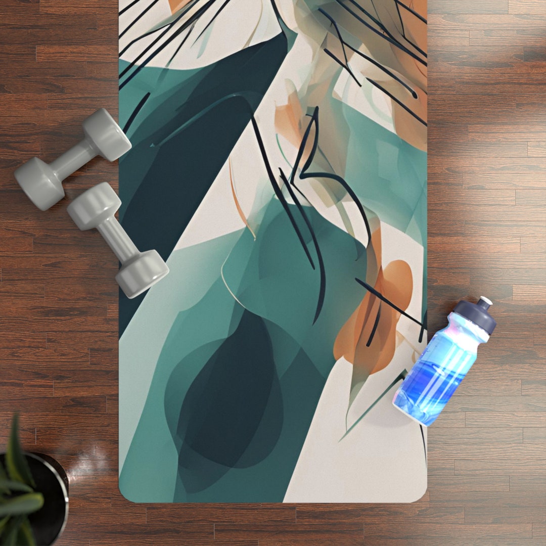 Non-slip Yoga Mat With Design Individual Rubber Mat for Yoga, Pilates ...