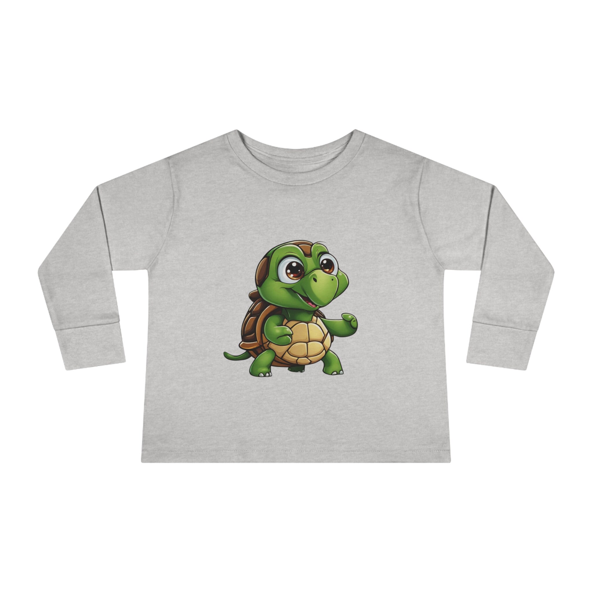Cute Turtle Print Long Sleeve Shirt for Kids Stylish Nature Lovers ...