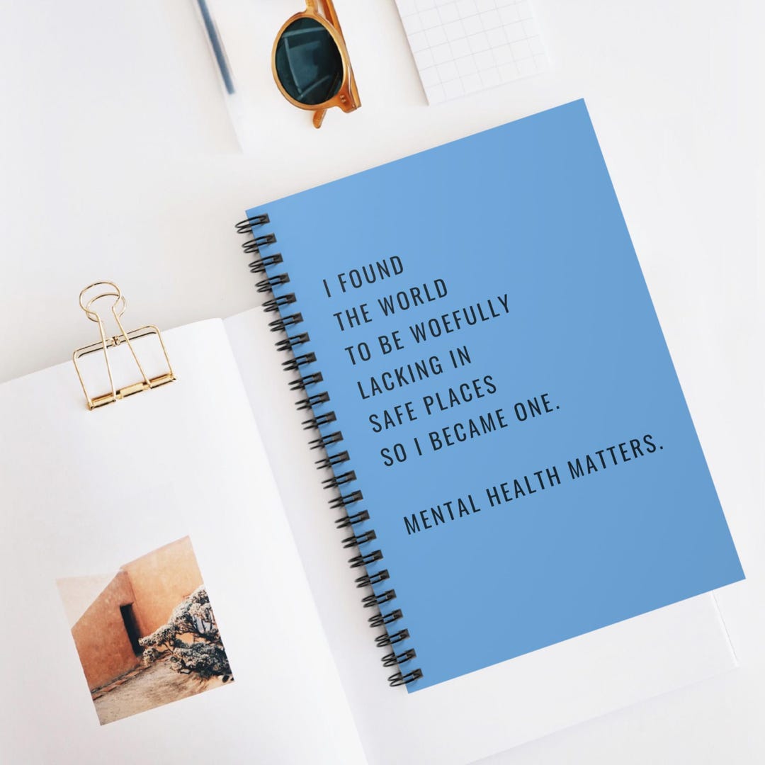 Mental Health Matters Spiral Notebook, Inspirational Counselor Journal ...