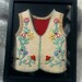 Native American Shadow Box Vest, Chippewa Floral Design Beadwork on ...