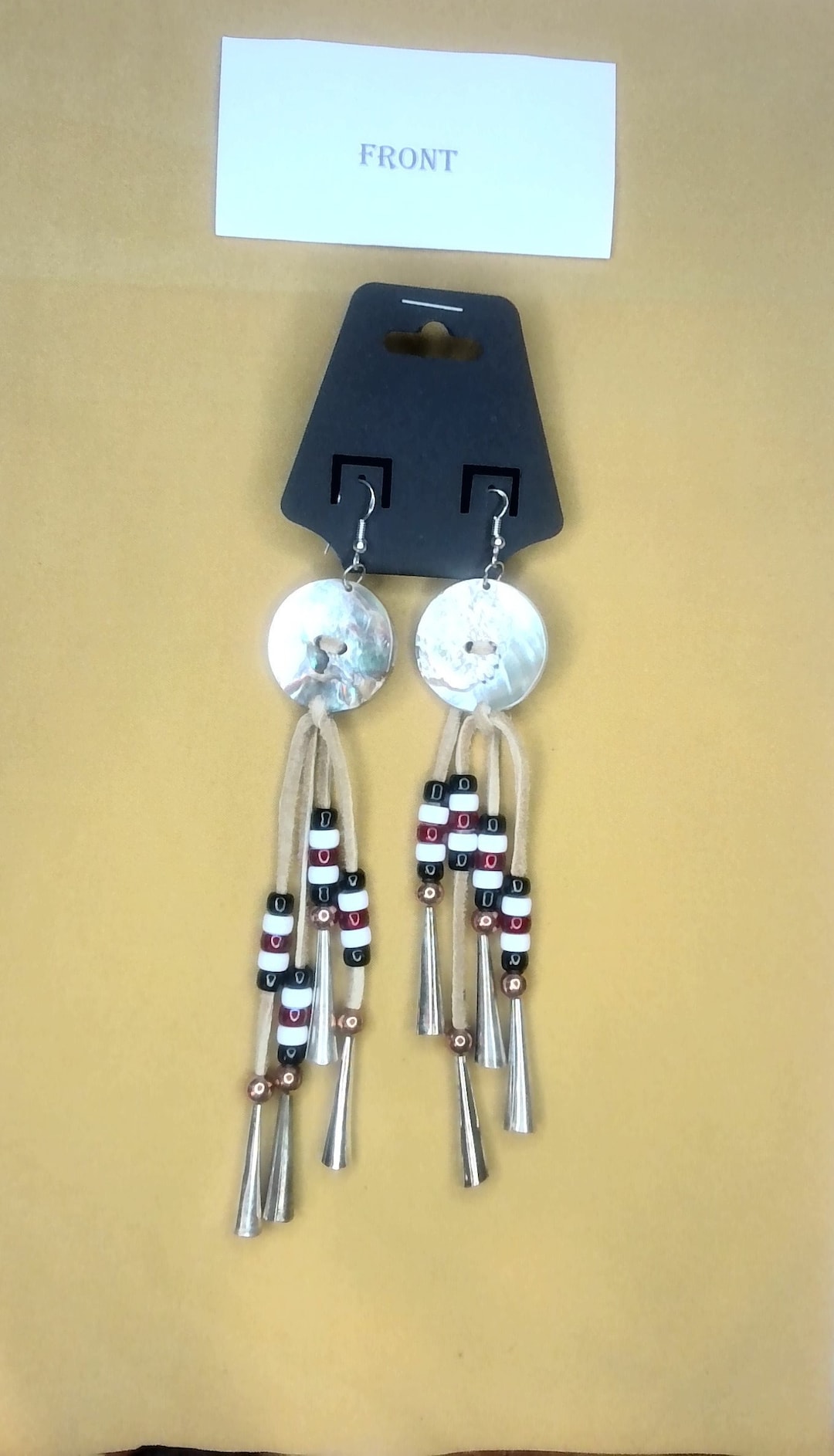 Abalone Shield Earrings. Designed and Created by Marcelino Parisien ...