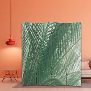 Leaf Print Screen Green Plant 3D Divider Free Standing Art Decor ...