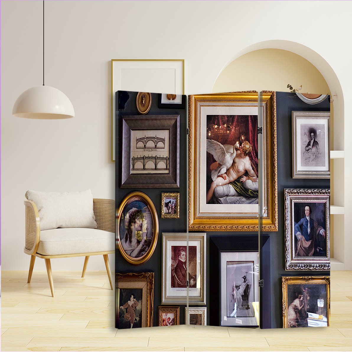 Art Gallery Print Screen Room Divider Paintings by Artists Exhibition ...