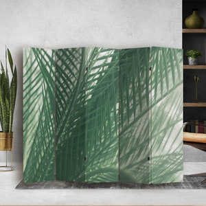 Leaf Print Screen Green Plant 3D Divider Free Standing Art Decor ...