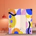 Geometric Figures Floor Screen Abstract Canvas Room Divider Circle ...