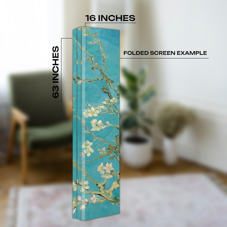 Leaf Print Screen Green Plant 3D Divider Free Standing Art Decor ...