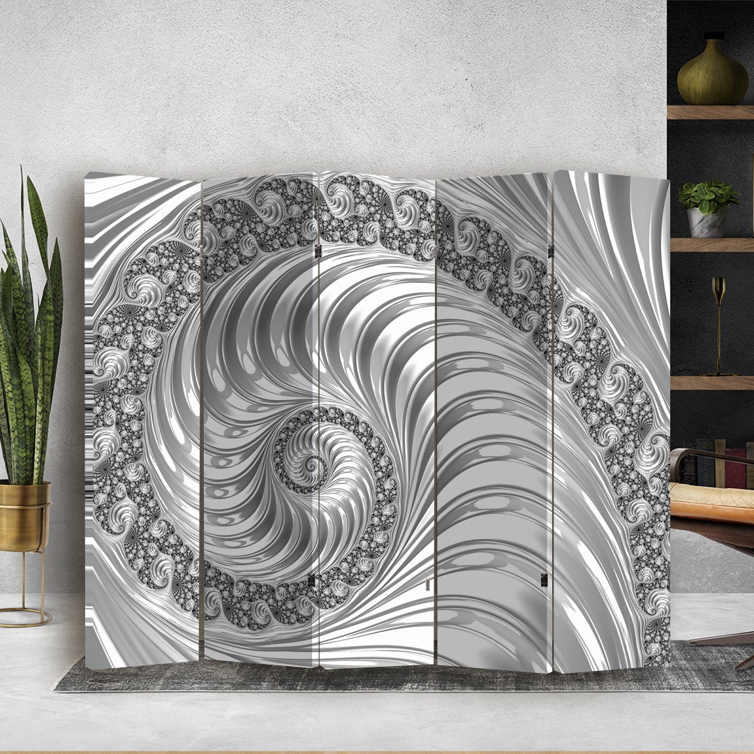 Shell Screen Print Black White Abstract Divider Seashell Art Décor Free ...