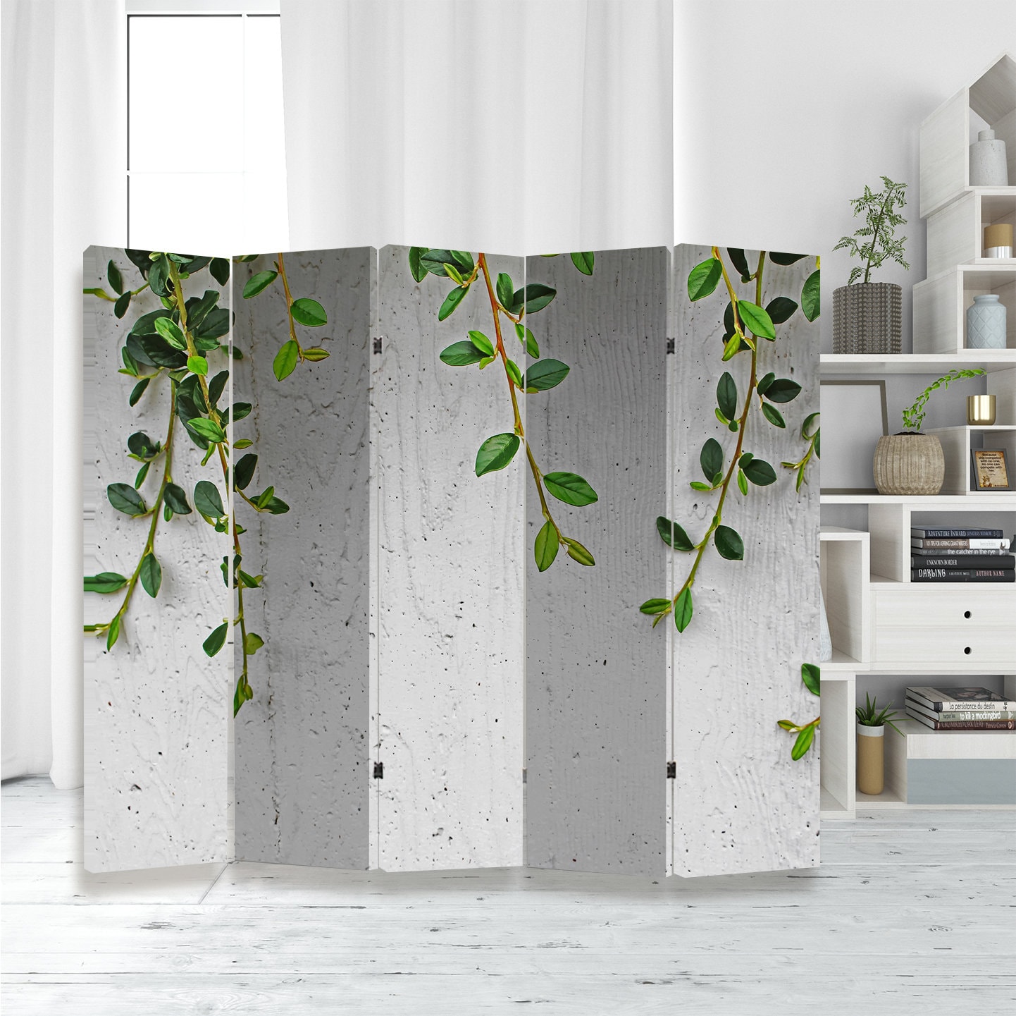 Leaves Screen Print Room Divider Freestanding Panel Branches Room ...