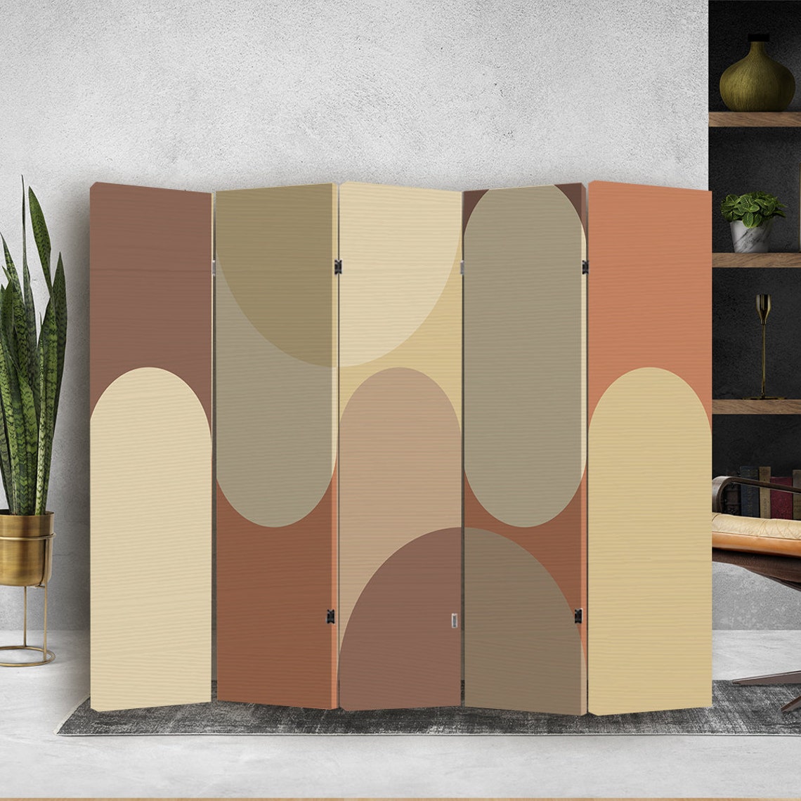 Geometry Divider Abstract Brown Print Screen Circle Divider Free ...