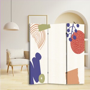 Abstract Screen Room Dividers Panel Free Standing Modern Style Wave ...