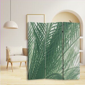 Leaf Print Screen Green Plant 3D Divider Free Standing Art Decor ...
