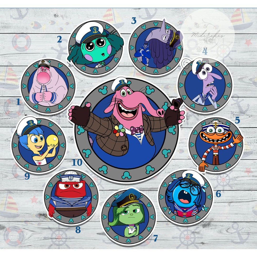 Personalized Disney Inside Out 2 Characters Magnet, Joy Sadness Anxiety ...