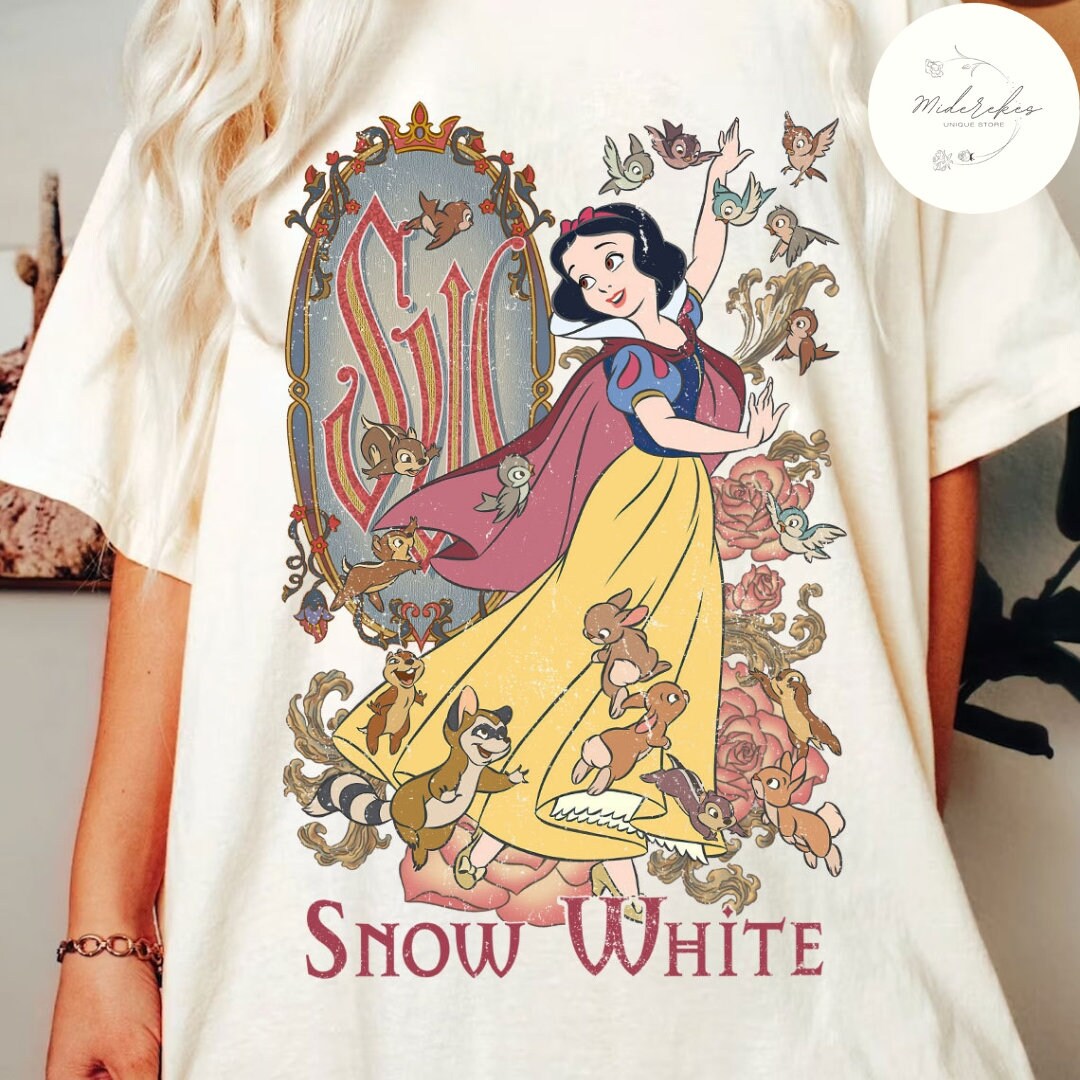 Vintage Disney Princess Snow White Comfort Colors Shirt, WDW Disneyland ...