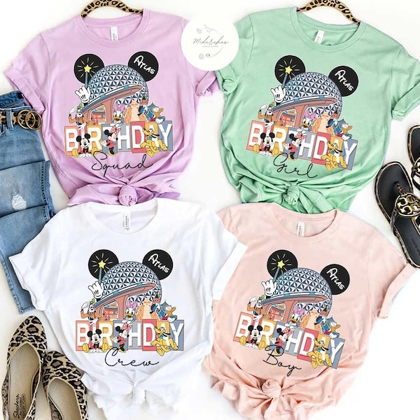 Birthday Squad Epcot Shirts - Etsy