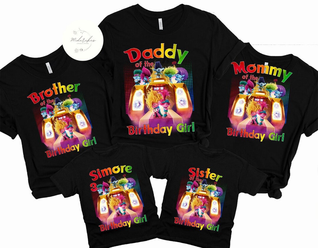 Personalized Trolls Family Shirts, Trolls Birthday Family Shirt, Trolls ...