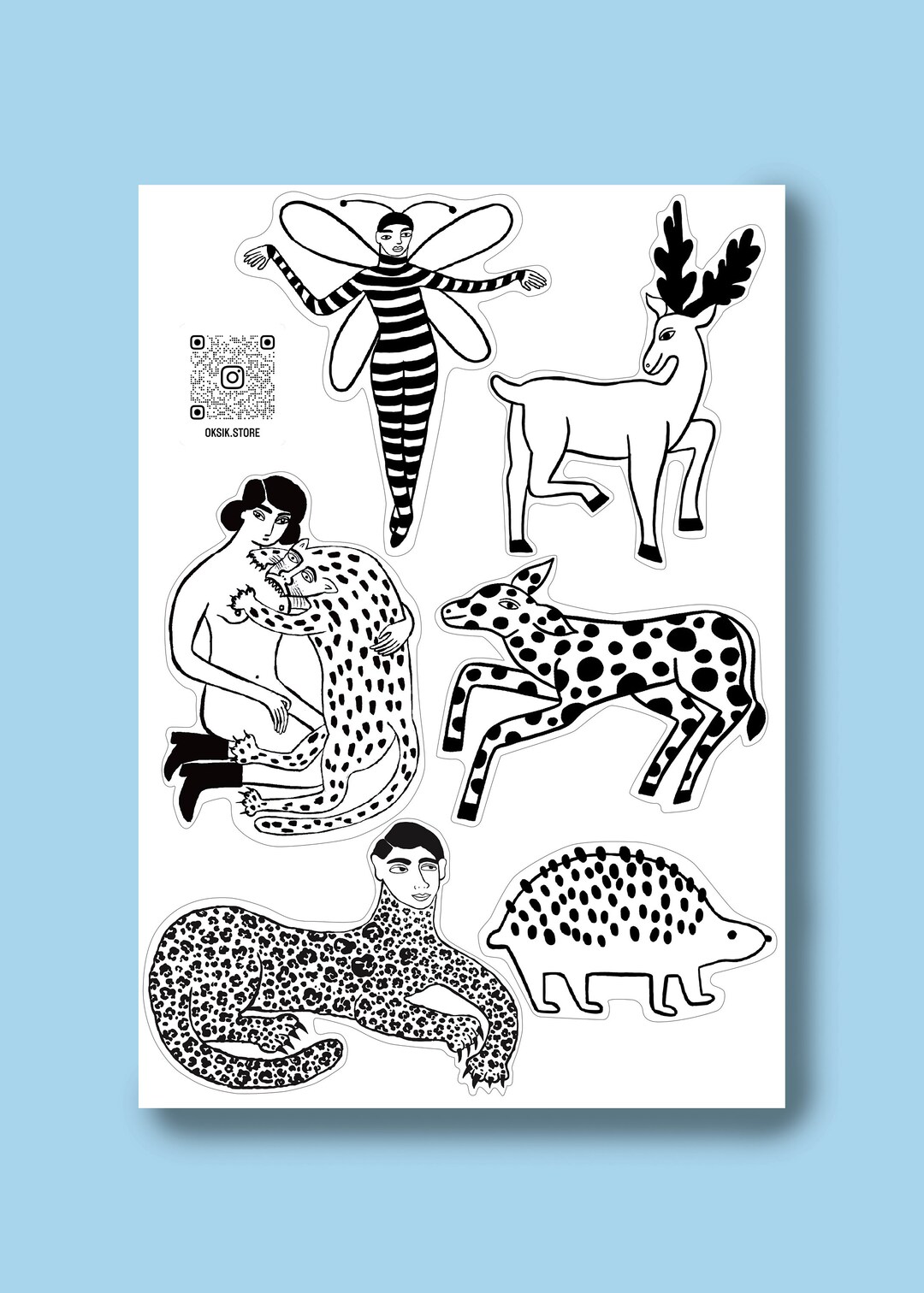 Sticker Set 1 Funny Fabulous Transparent Animals Stickers - Etsy