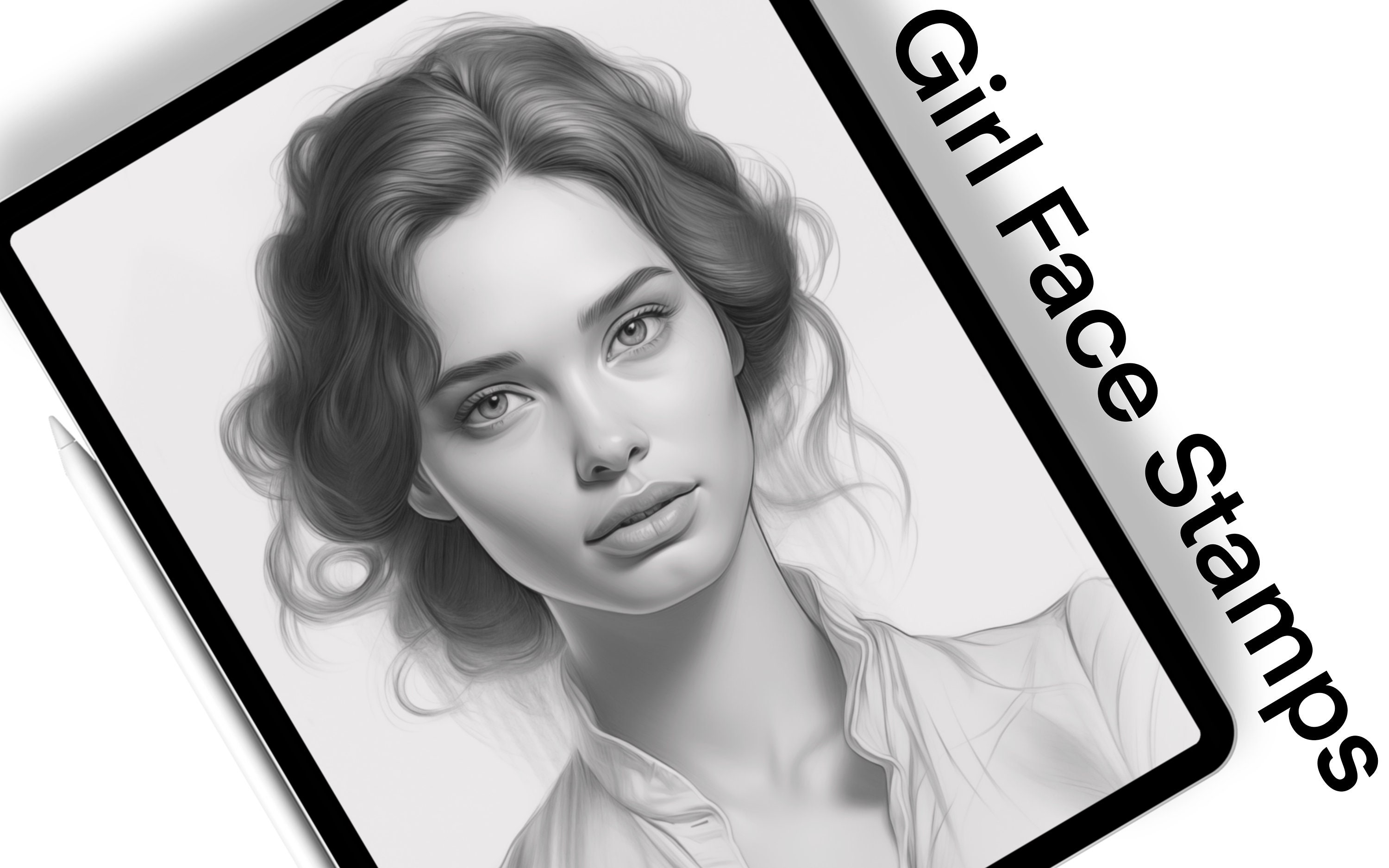 Female Procreate Girl Faces Procreate Stamps Procreate - Etsy