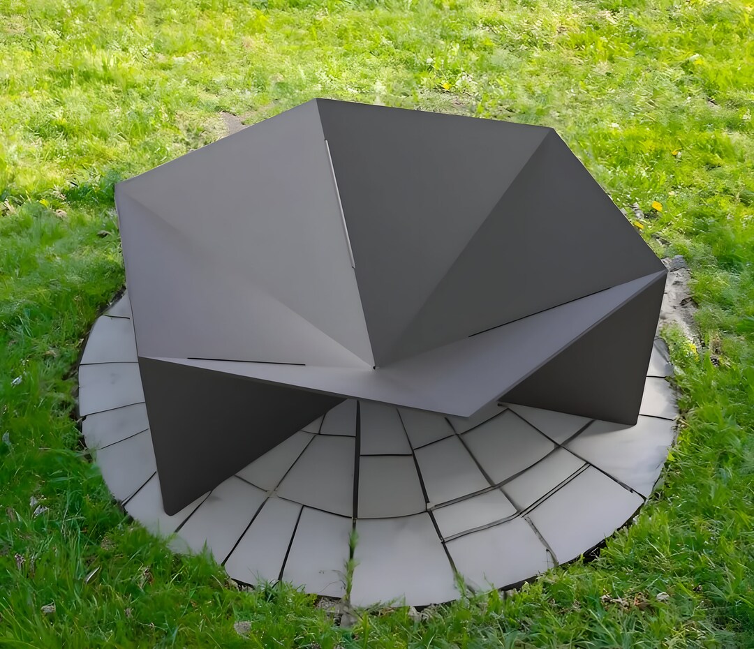 Hexagonal Fire Pit, Outdoor Fire Pit, Garden Fire Pit, Terrace Fire Pit ...