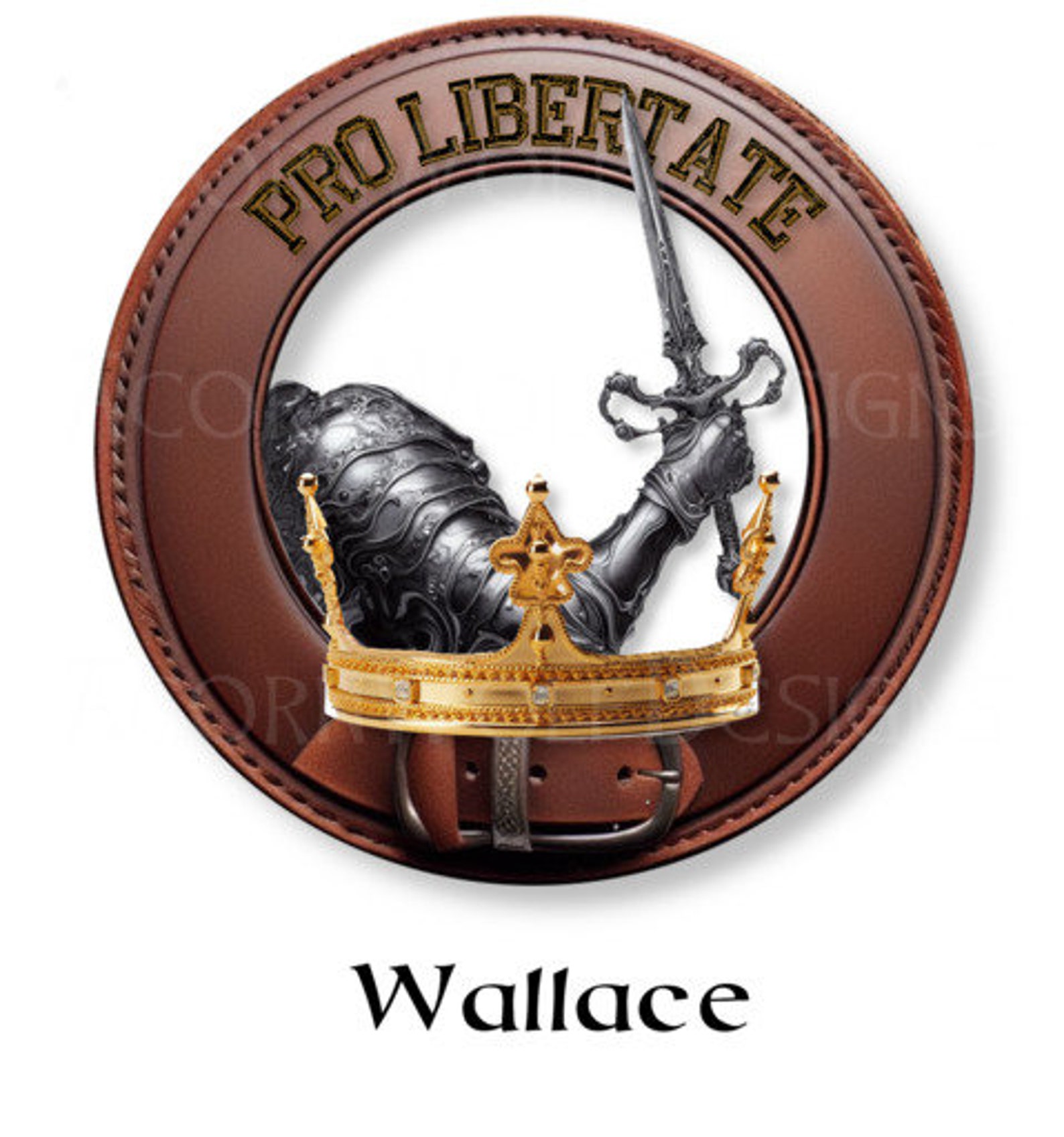 Wallace Clan Crest Digital Art, Scottish Coat of Arms Download ...