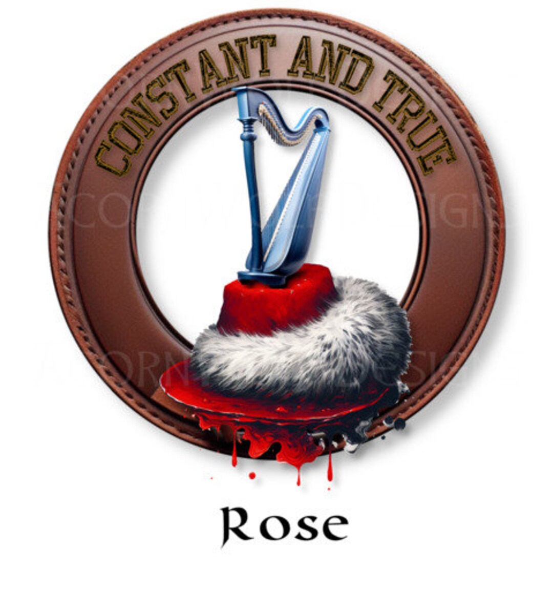 Rose Clan Crest Digital Art, Scottish Coat of Arms Download, Personal ...