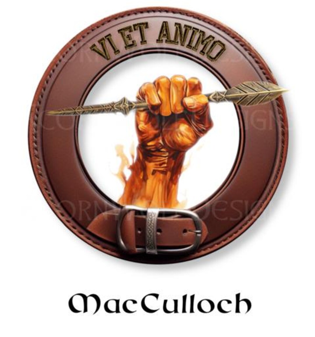 Macculloch Clan Crest Digital Art, Scottish Coat of Arms Download ...