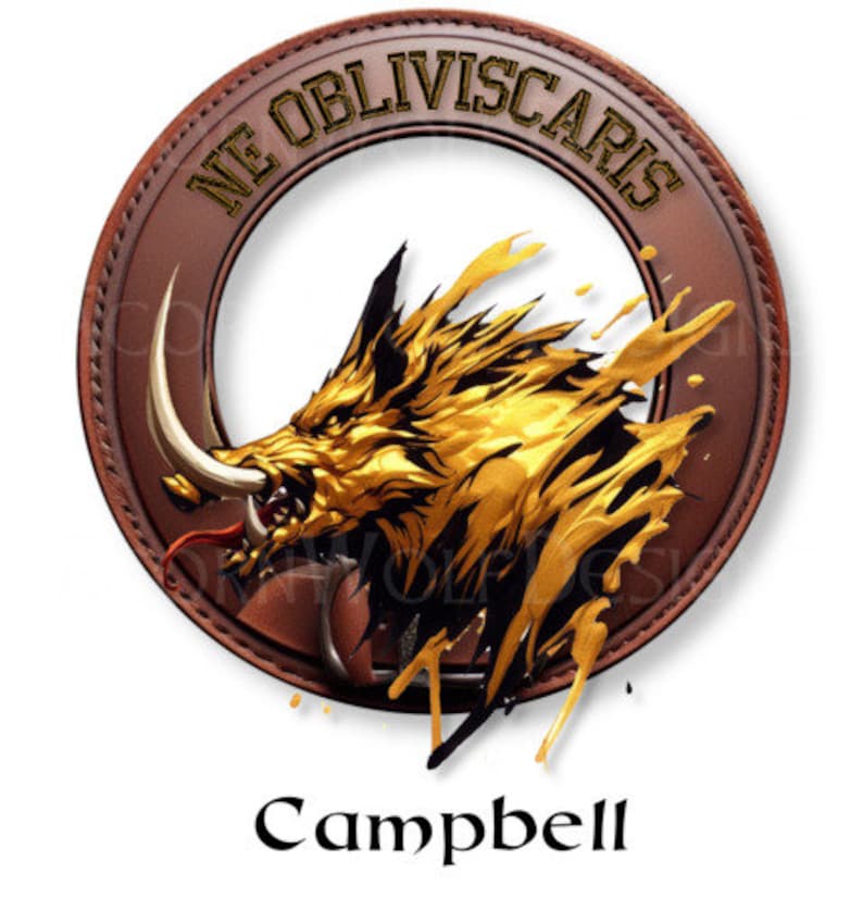 Campbell Clan Crest Digital Art, Scottish Coat of Arms Download ...