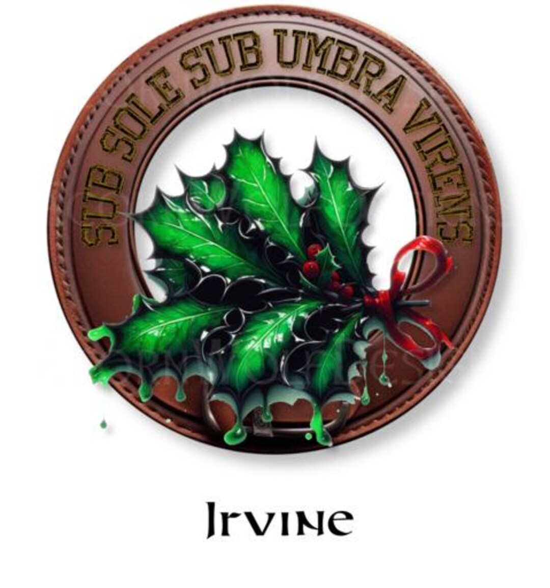Irvine Clan Crest Digital Art, Scottish Coat of Arms Download, Personal ...