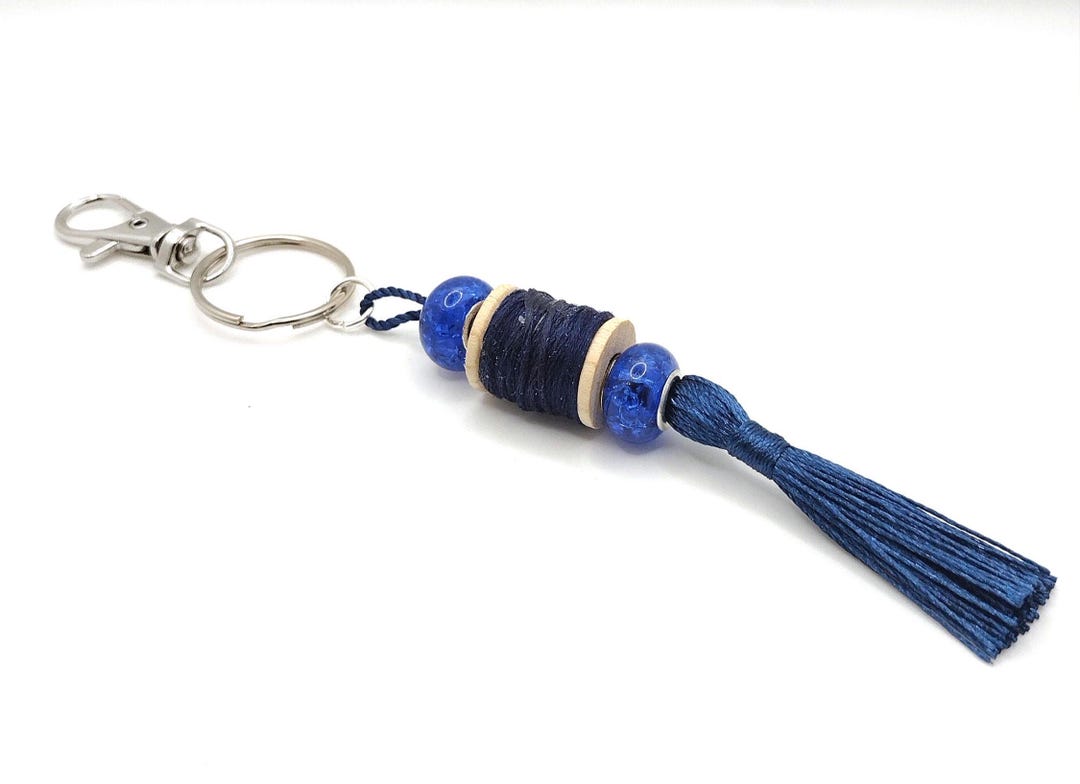Mini Thread Spool Keychain Scissor Fob Junk Journal Jewelry Bag Charm ...