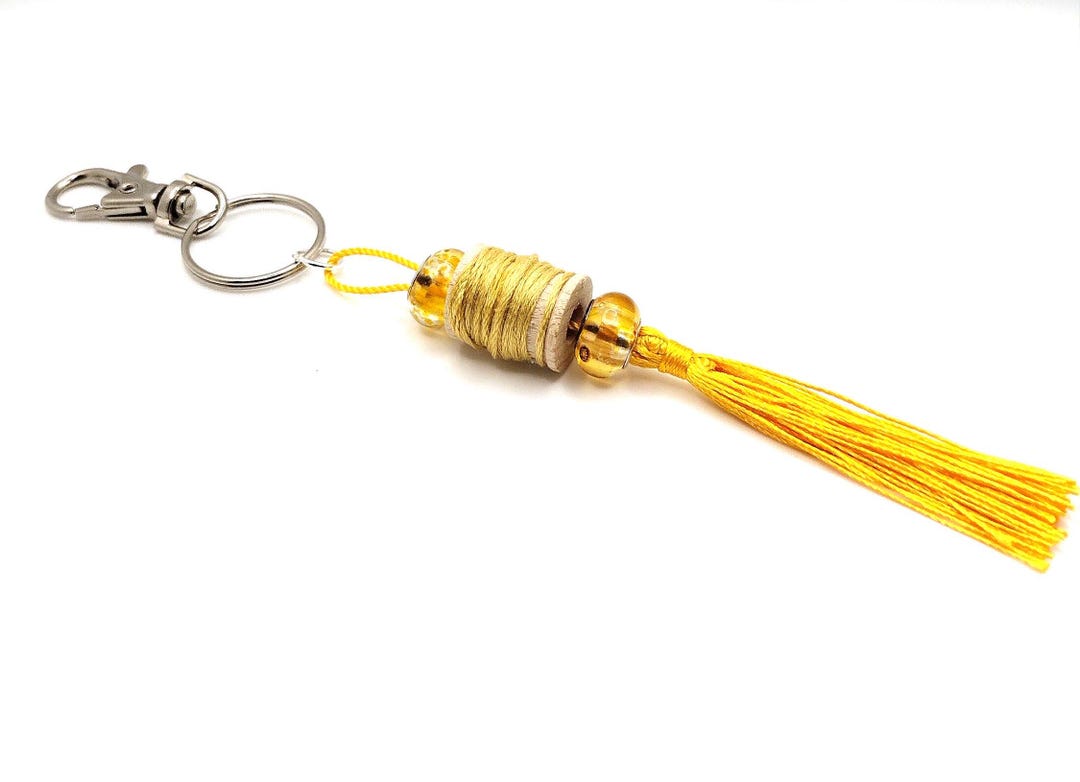Mini Thread Spool Keychain Scissor Fob Junk Journal Jewelry Bag Charm ...