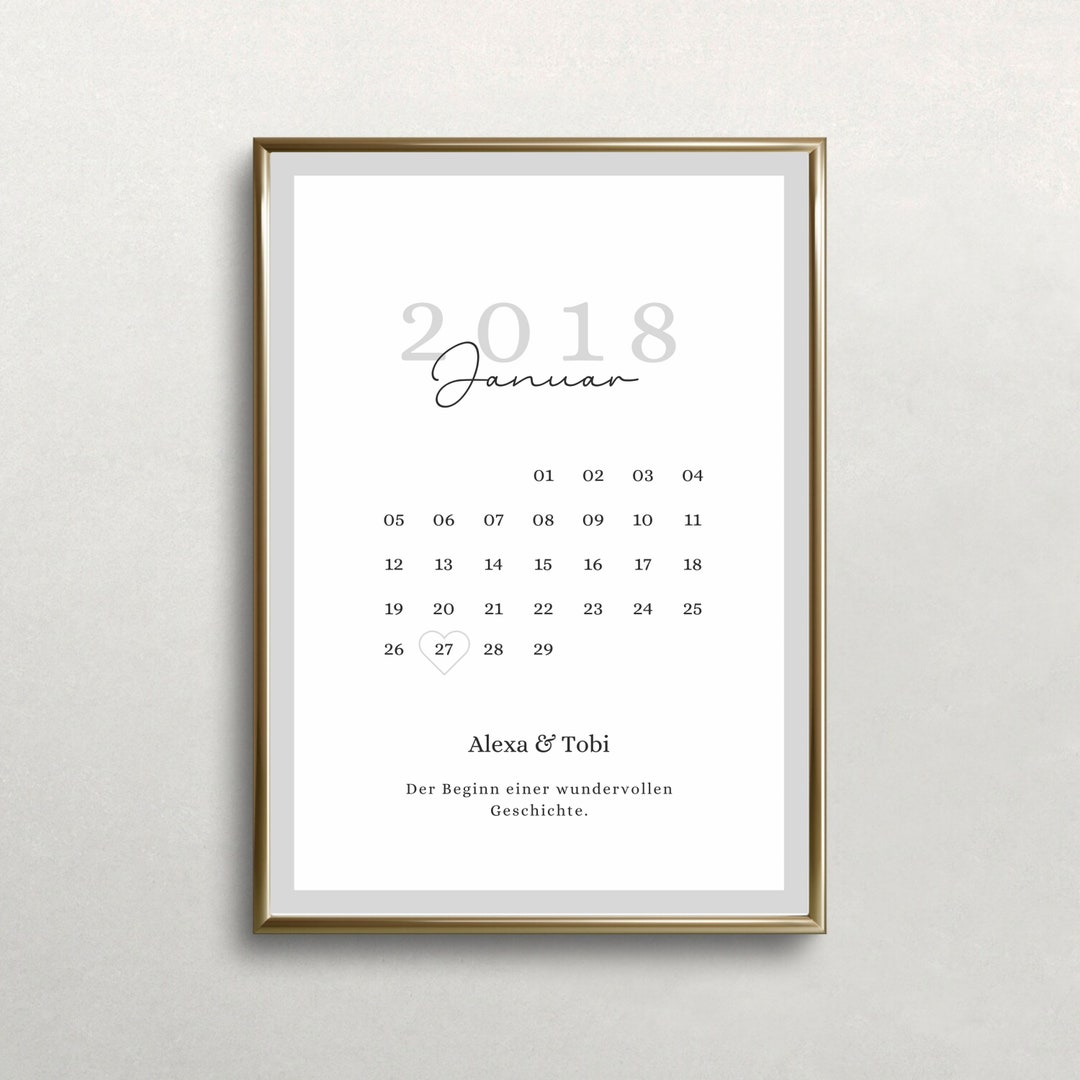 Personalized Poster for Couples Mural With Name and Date Gift for ...