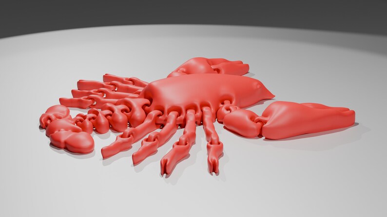 Articulated Lobster Fidget Toy STL 3D Model - Etsy