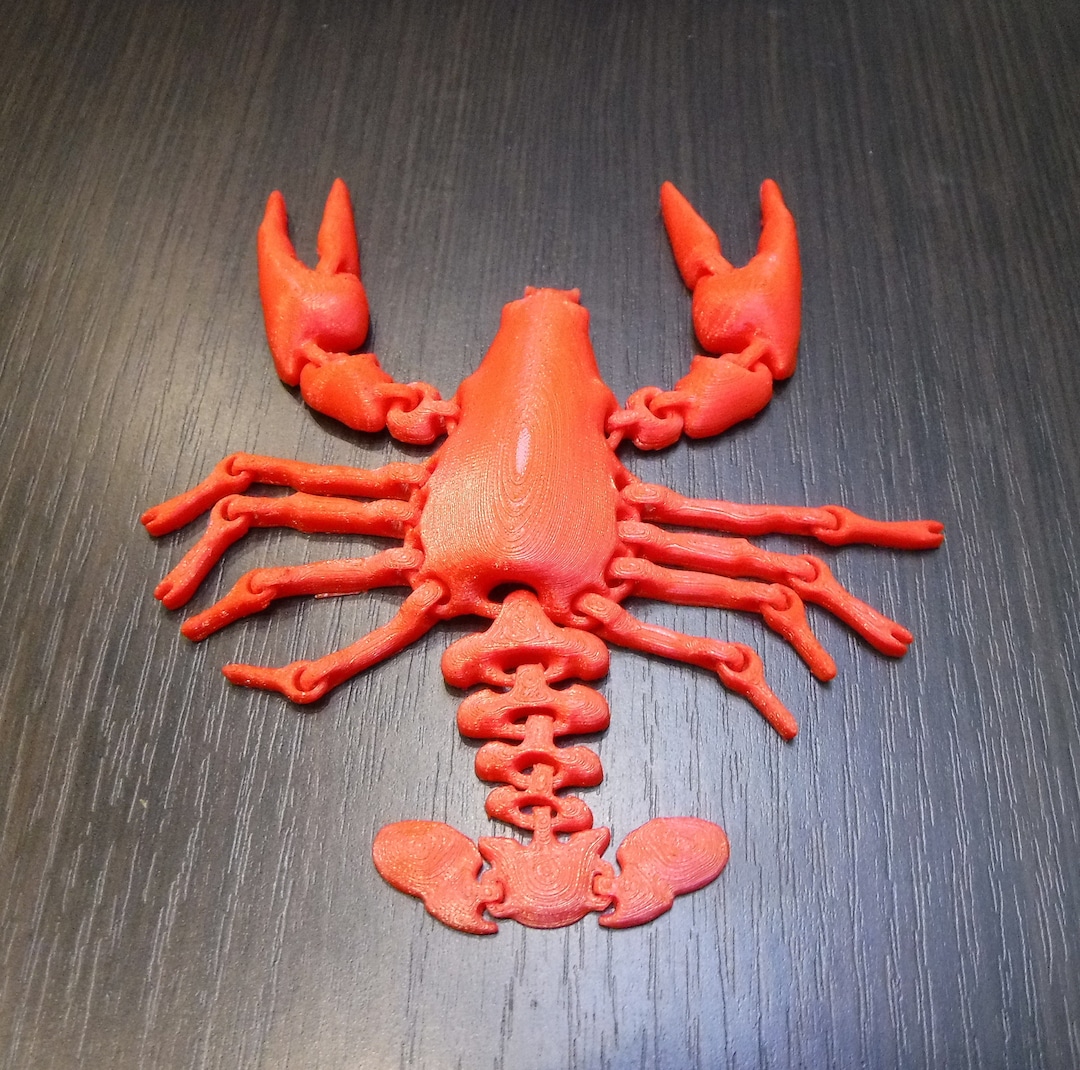 Articulated Lobster Fidget Toy STL 3D Model - Etsy