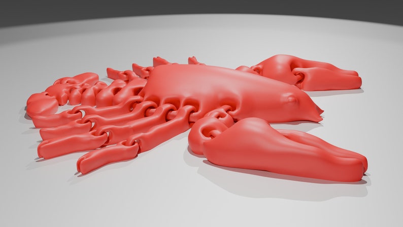 Articulated Lobster Fidget Toy STL 3D Model - Etsy