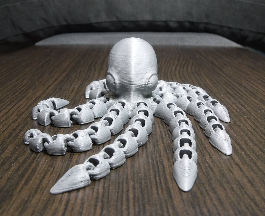 Articulated Flexi Octopus-peeper With Huge Eyes | STL File 3D Print ...