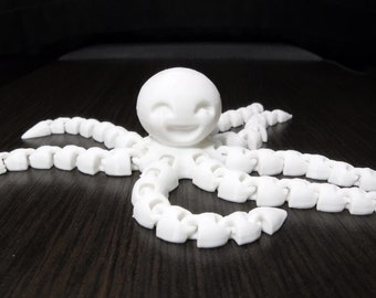 Cute Flexi Octopus & Tentacle Keychain .STL File for 3dprinting ...