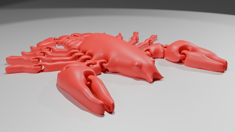 Articulated Lobster Fidget Toy STL 3D Model - Etsy
