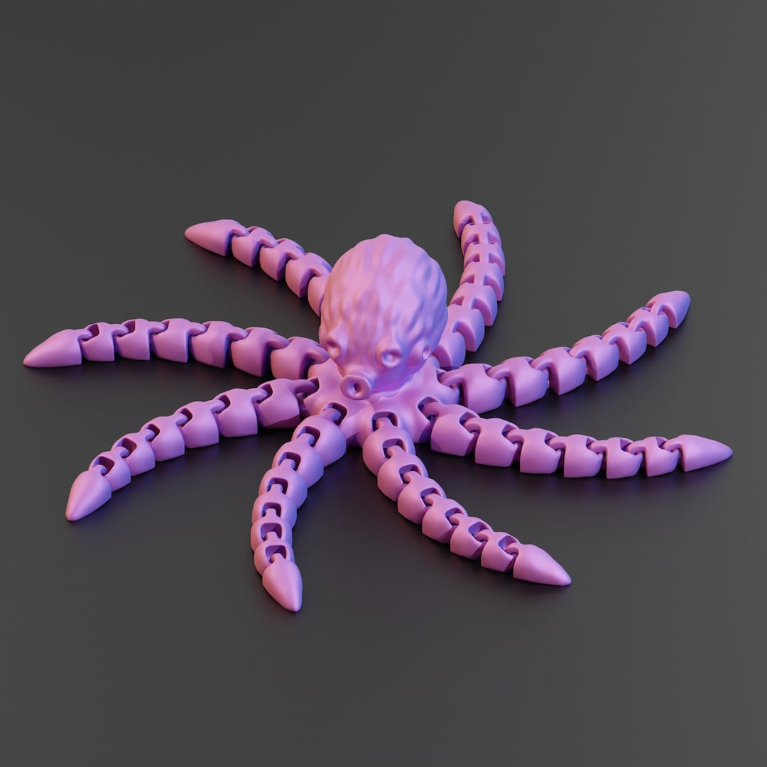 Articulated Flexi Octopus STL File 3D Print Model - Etsy
