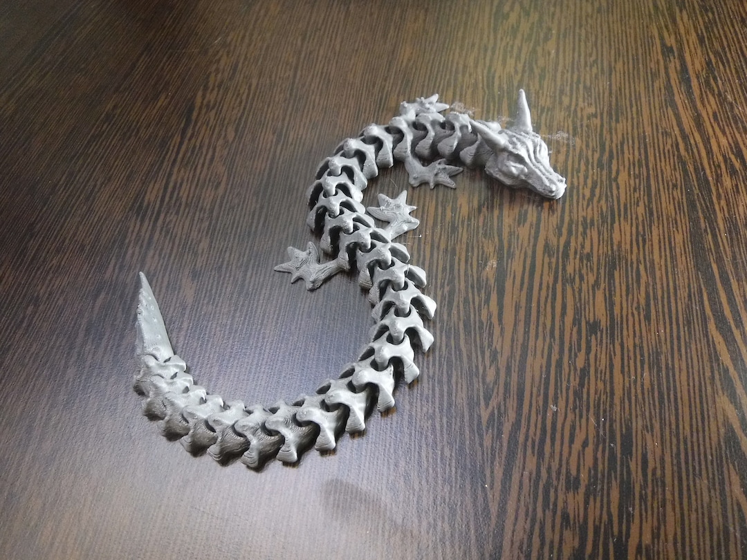 Articulated Flexi Dragon Fidget Toy STL File - Etsy
