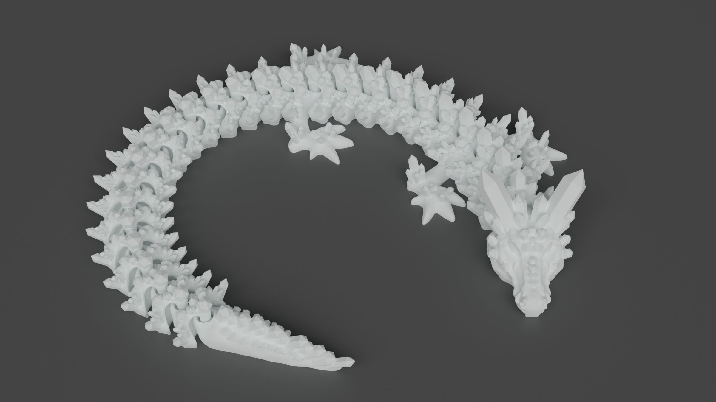 Articulated Crystal Dragon | STL File - Etsy