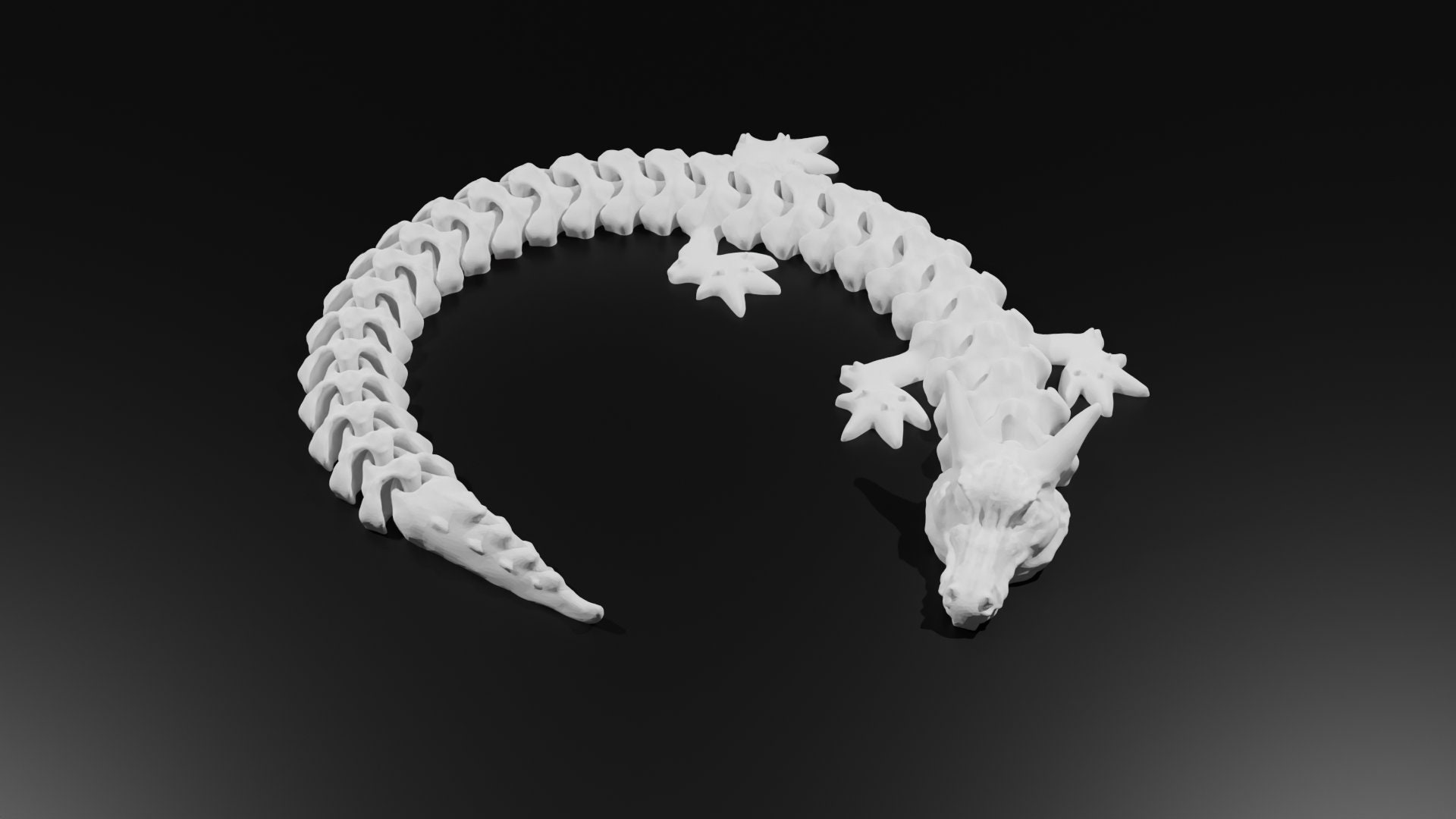 Articulated Flexi Dragon Fidget Toy STL File - Etsy