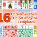 CHRISTMAS Chip Bag Digital Printable Holiday Favor, Ready to Print Chip ...