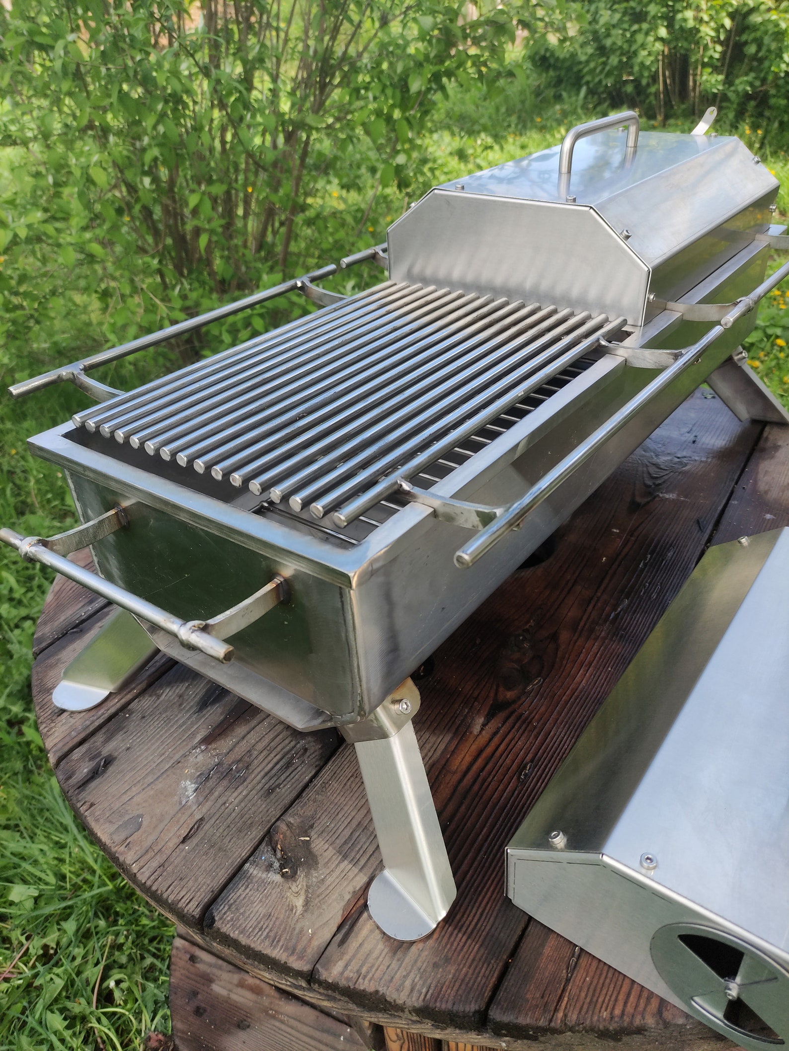 Hibachi Smoker! Tabletop Hibachi Grill Made of Stainless Steel!bbq ...