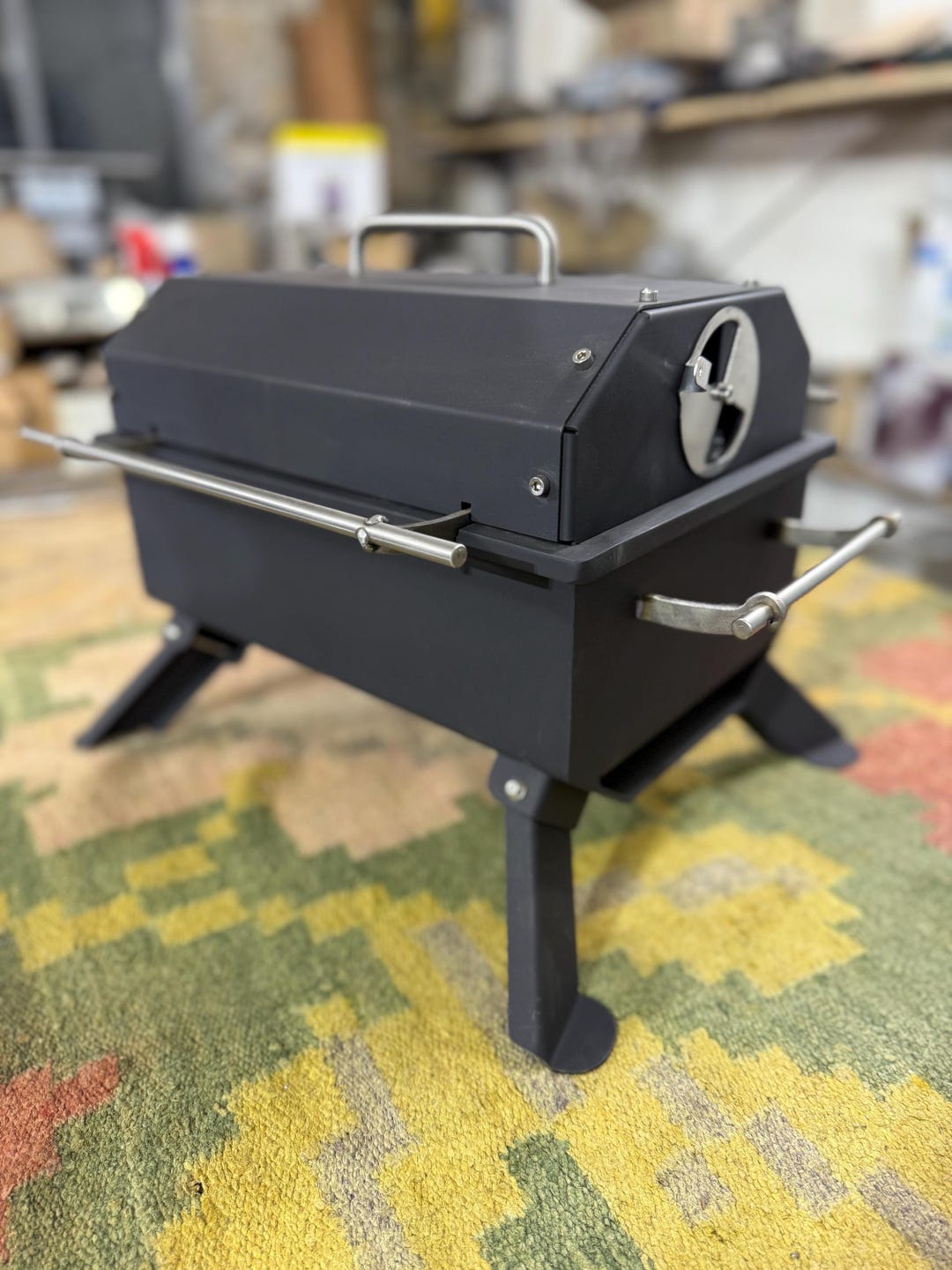 Hibachi Grill, Barbecue With Lid! Portable Grill! Charcoal Grill ...