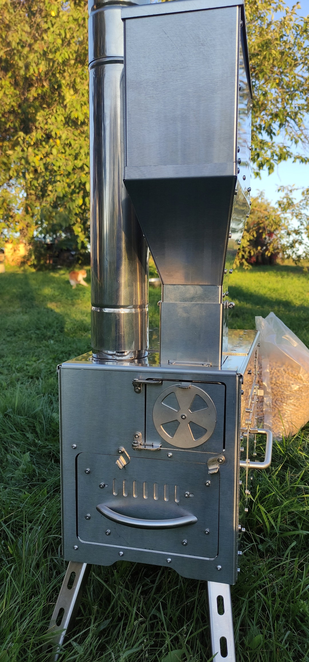 Rocket Pellet Stove With Oven and Large Cooking Surface for Cooking ...