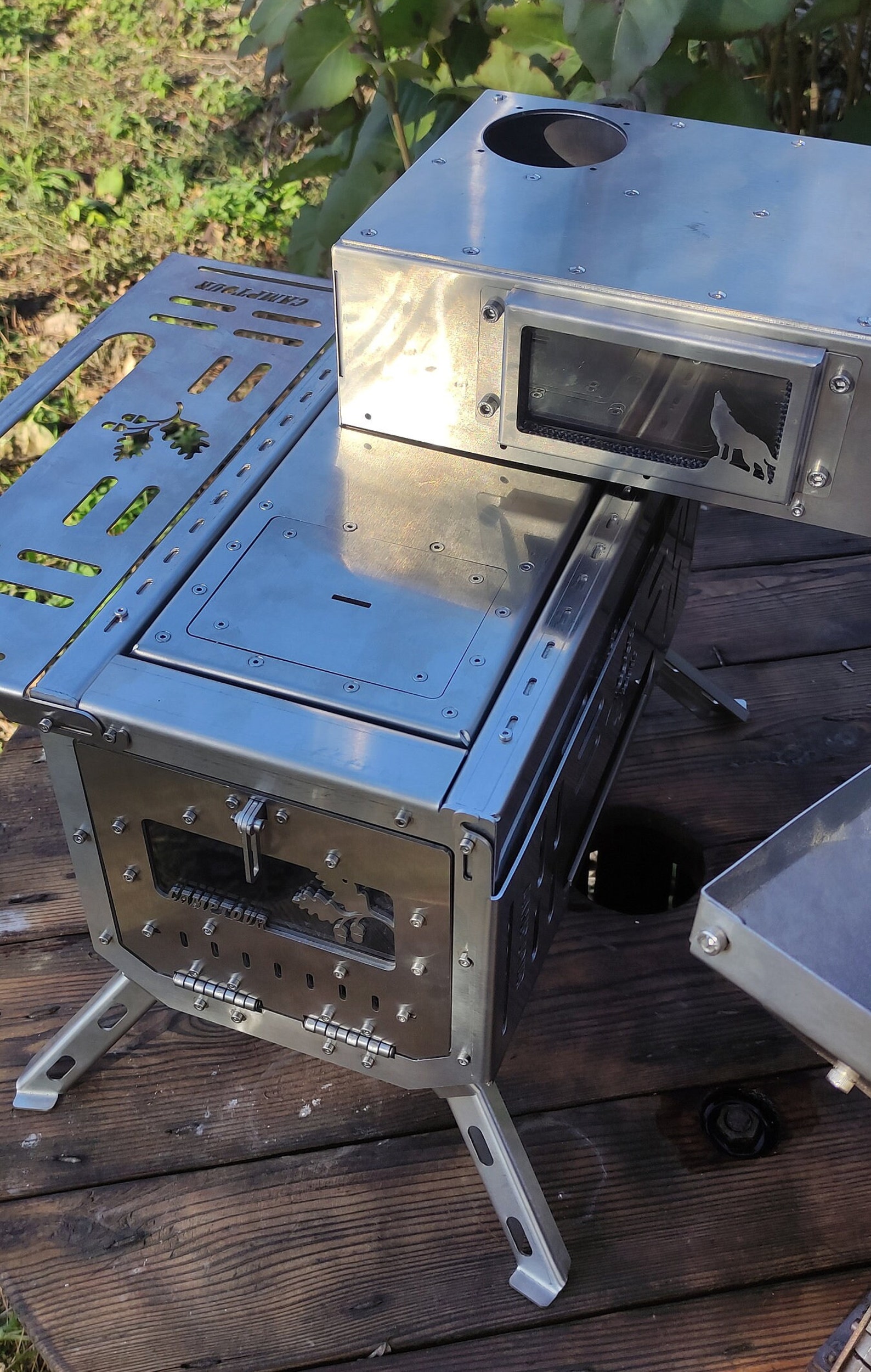 Stove With Chimney + Pellet Burner + Heat Exchanger With Cooking ...