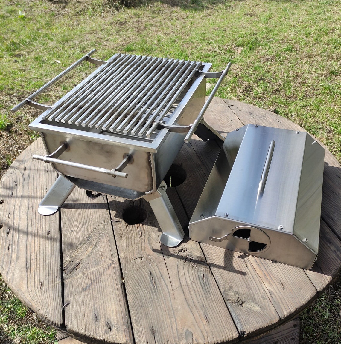 Hexagonal Hibachi Grill Camping Grill Fire Bowl, Tabletop Grill ...