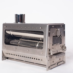 Mini-stove! Portable Tabletop Wood Stove! Made of Stainless Steel With ...